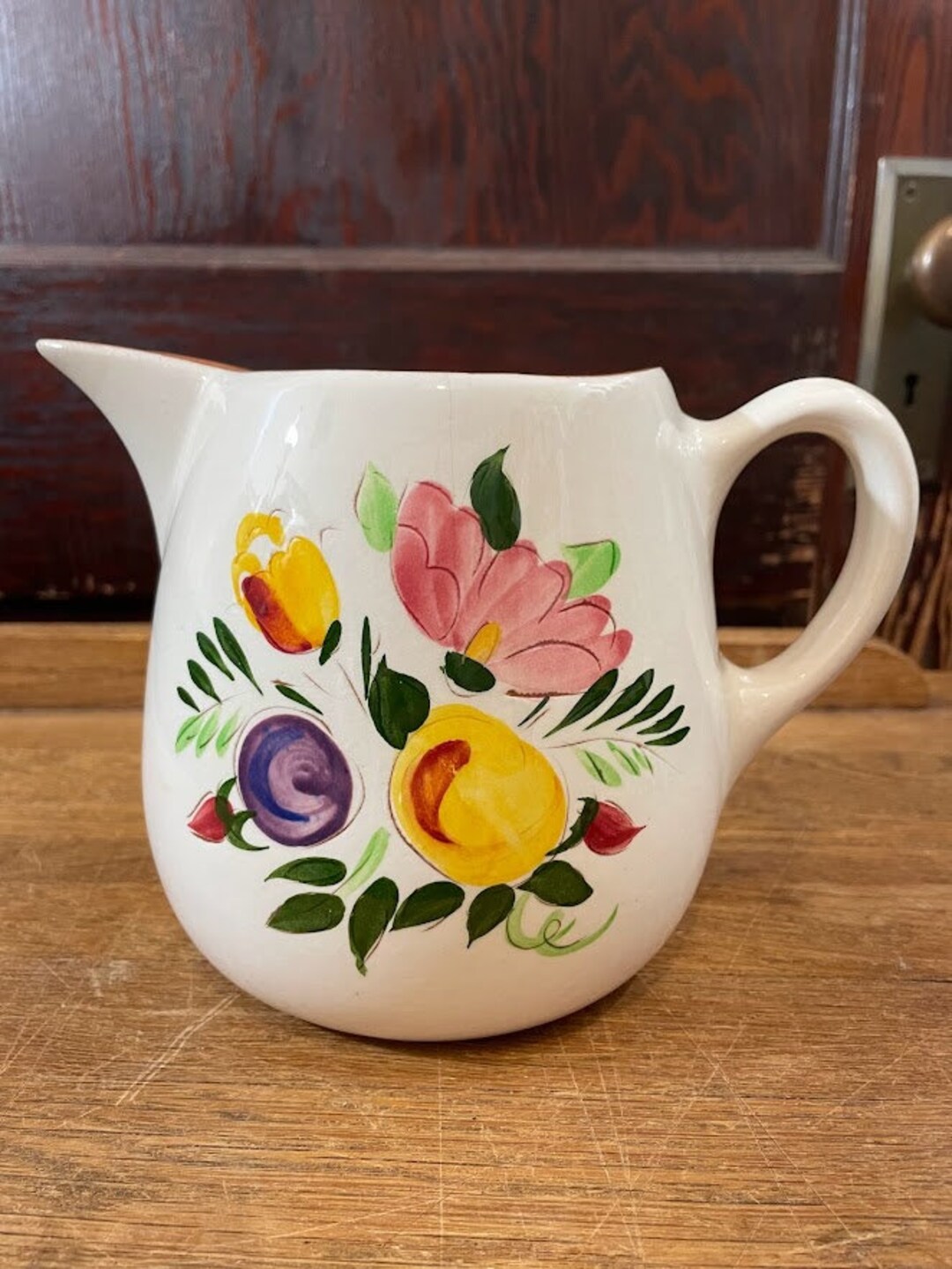Stangl Pottery Floral Pitcher: Fruit & Flowers, 1 Quart - Etsy