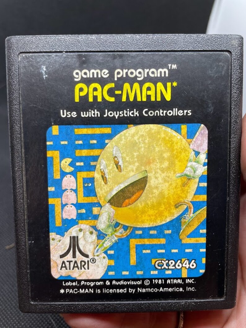 Vintage 1981 Pac Man Atari Game Cartridge With Manual and - Etsy