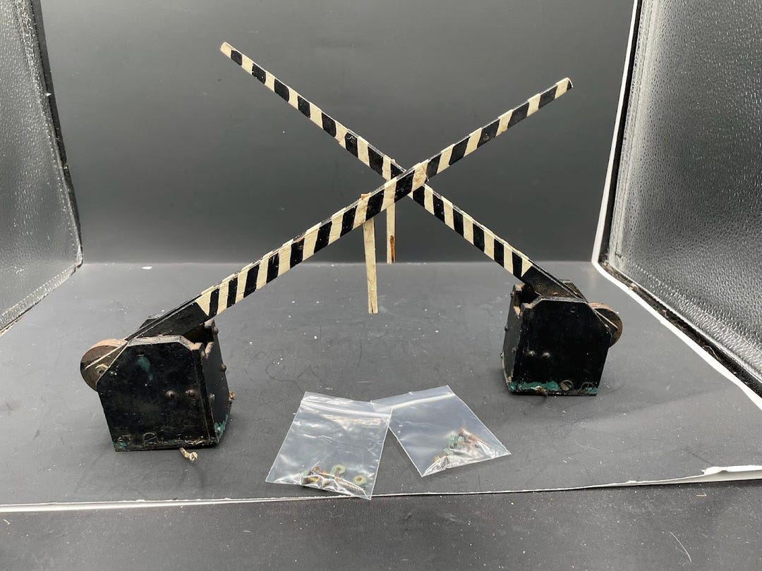 Pair of Handmade Model Train Railroad Crossing Gates O Gauge Wired ...