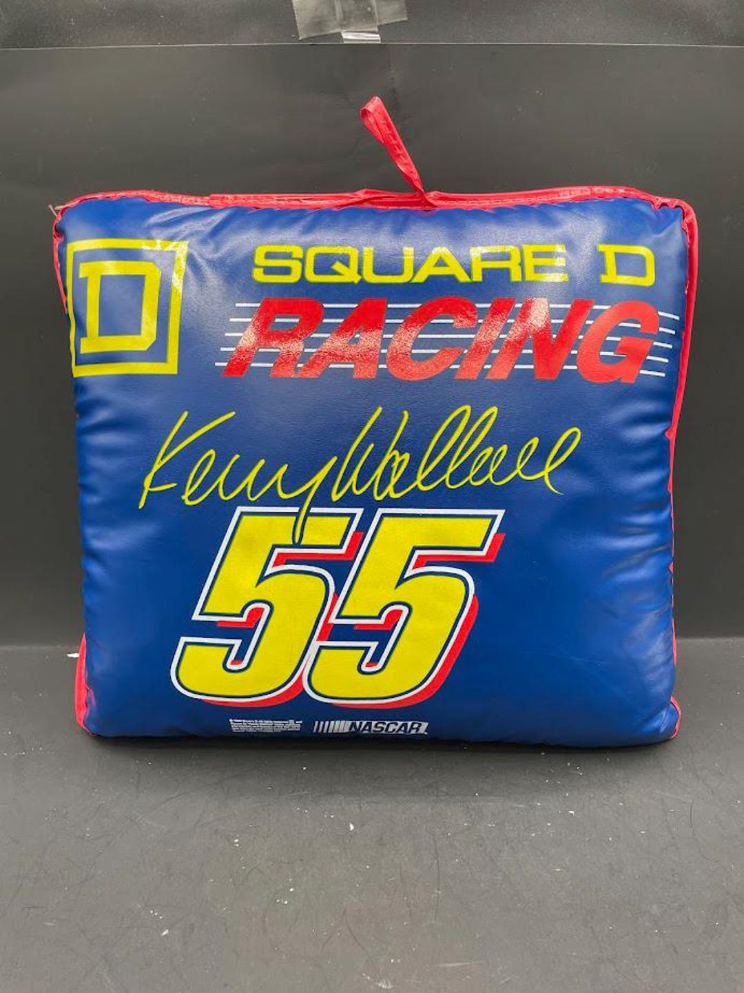 1999 Kenny Wallace #55 Square D Racing Blue Yellow Red Stadium Pillow ...