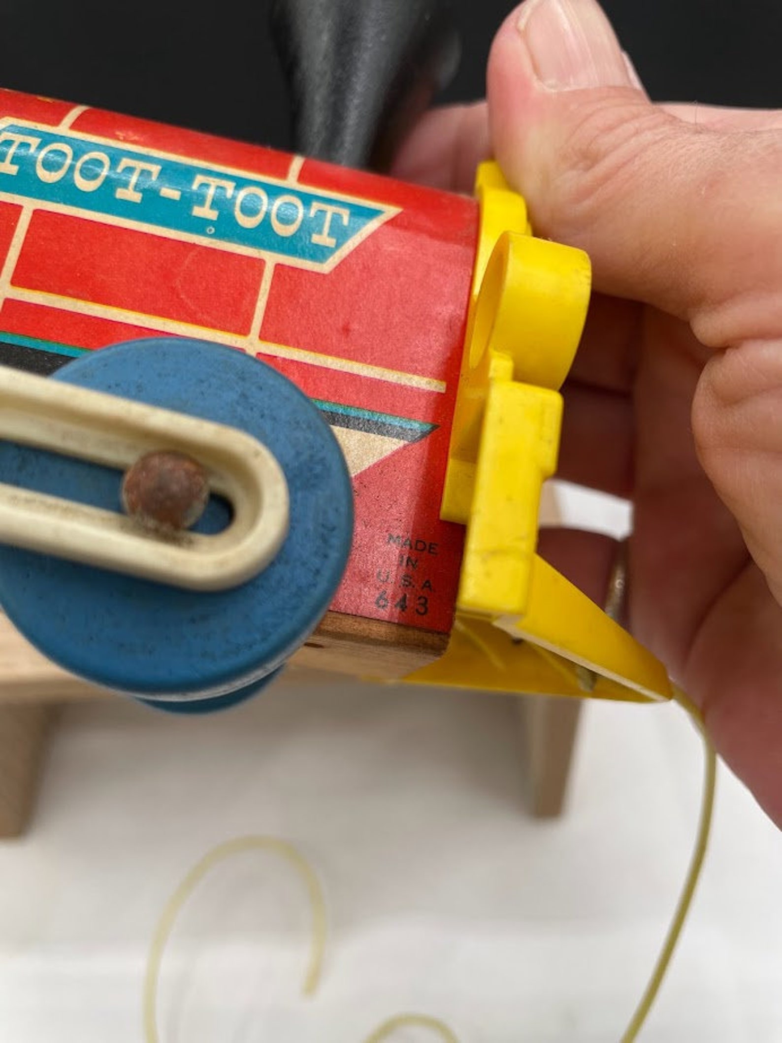 Fisher Price Toot Toot Wood and Plastic Pull Train #643 USA Nice ...