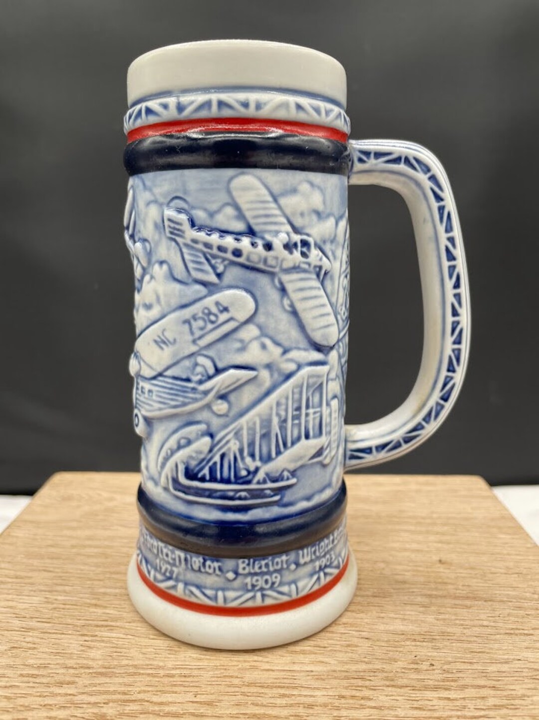 1982 Vintage Avon Airplane Classics Mini Stein Tankard Ceramarte Brazil ...