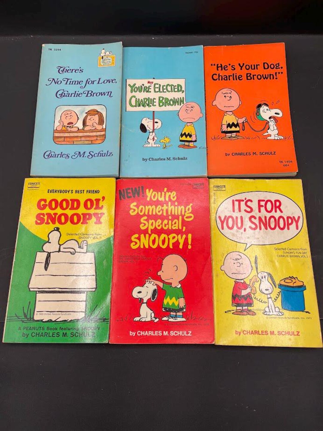 Lot of 6 1970s Charlie Brown Snoopy Pocket Comic Books Fawcett and ...