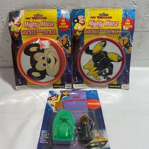 1979 New Terrytoons Mighty Mouse Heckle and Jeckle Puzzles & Toy New ...