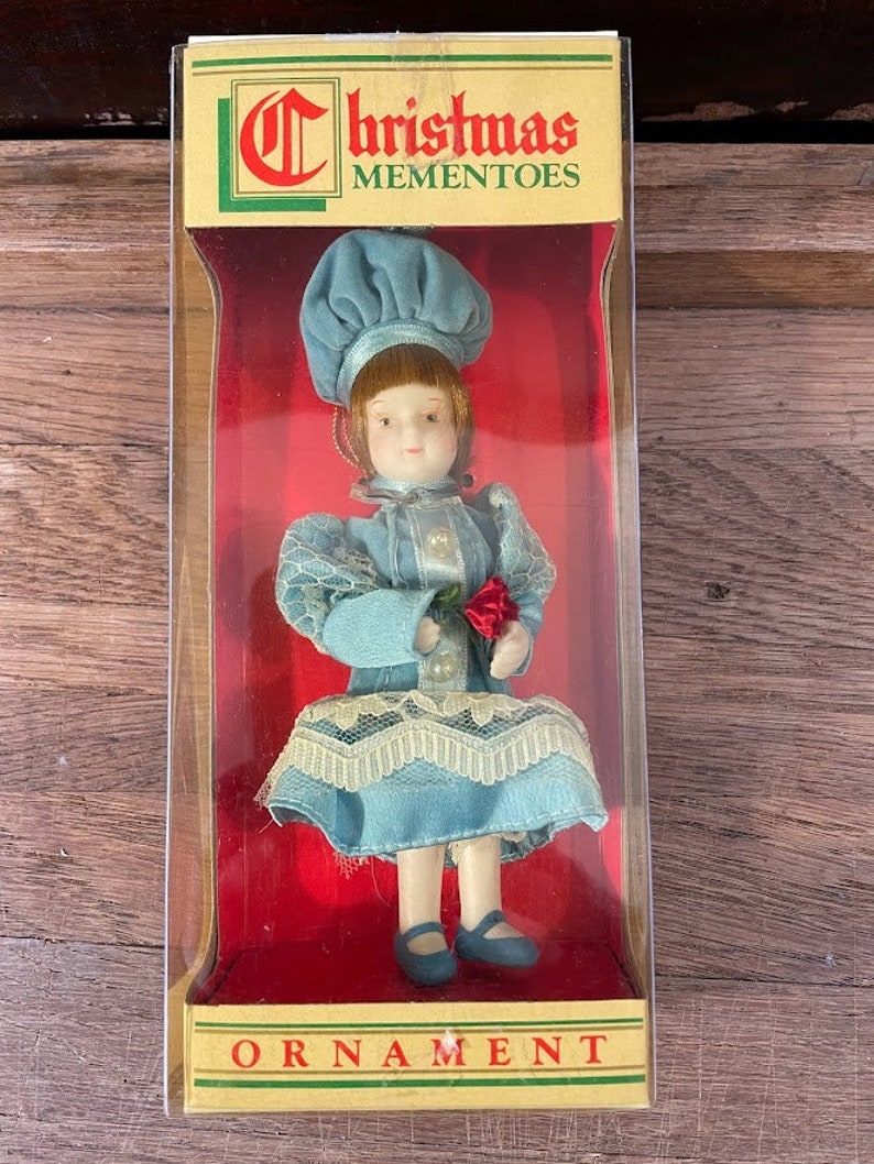 Vintage Sears and Roebuck Christmas Mementos Doll in Blue Dress ...