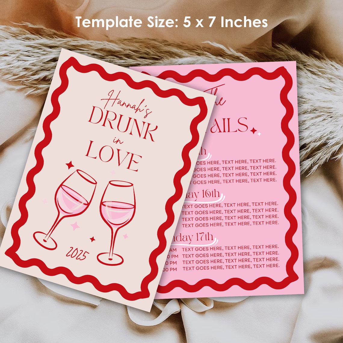 Editable Drunk in Love Bachelorette Itinerary Template, Margarita and ...