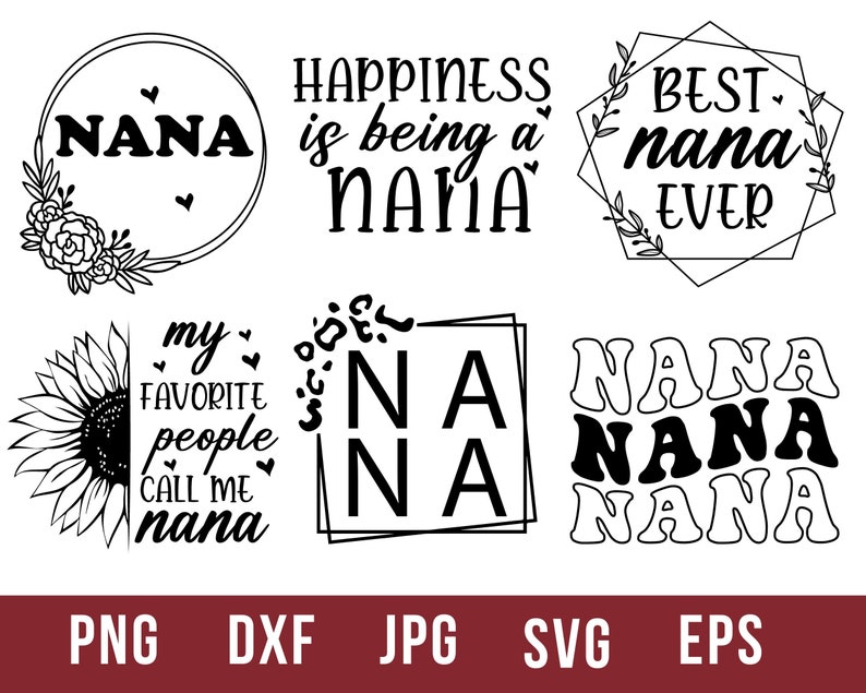 Nana Svg Bundle, Nana Png, Gift for Nana, Blessed Grandma Svg, Nana ...