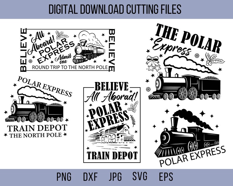 BUNDLE of Polar Express Svg Polar Express Believe Svg - Etsy
