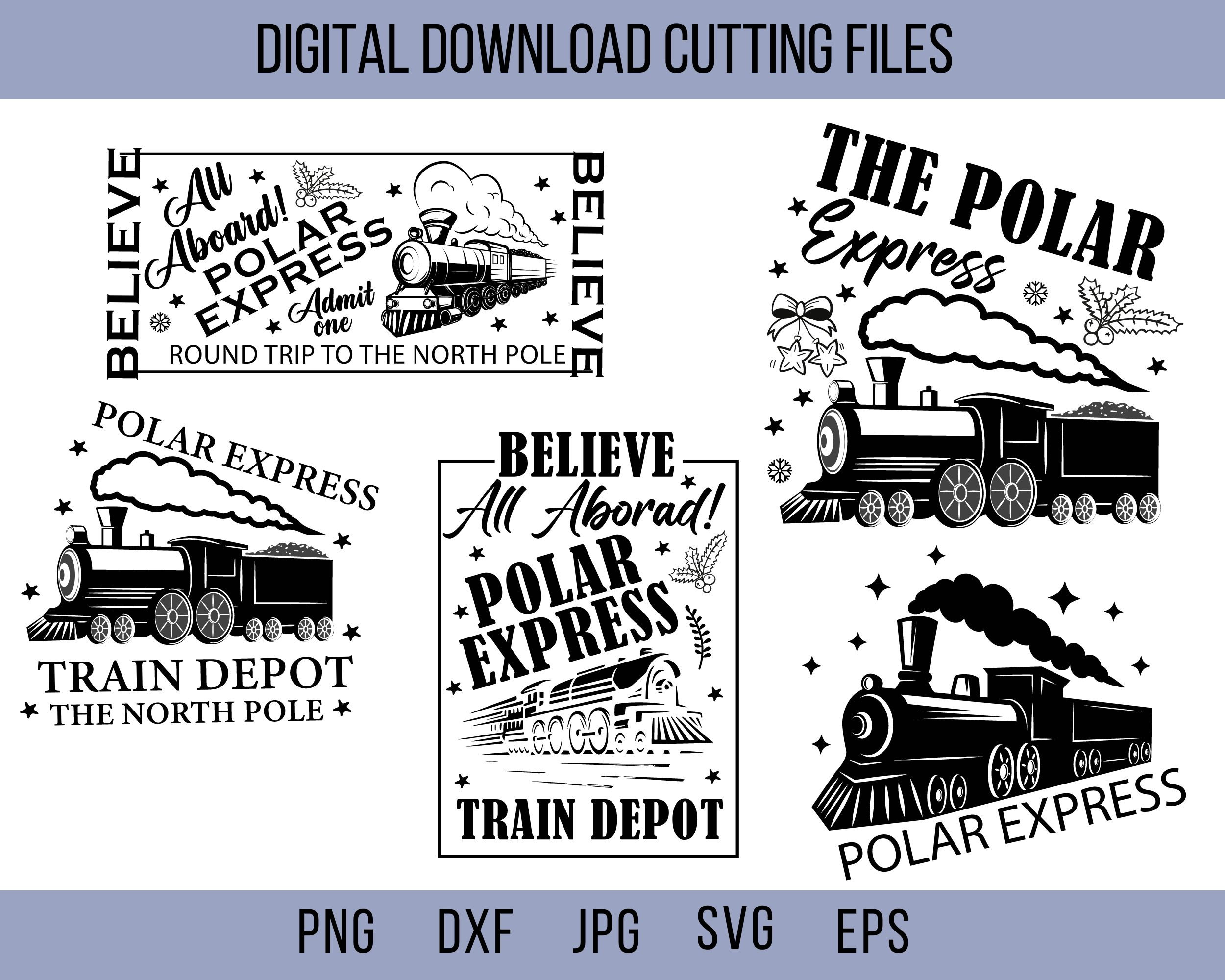 BUNDLE of Polar Express Svg Polar Express Believe Svg - Etsy