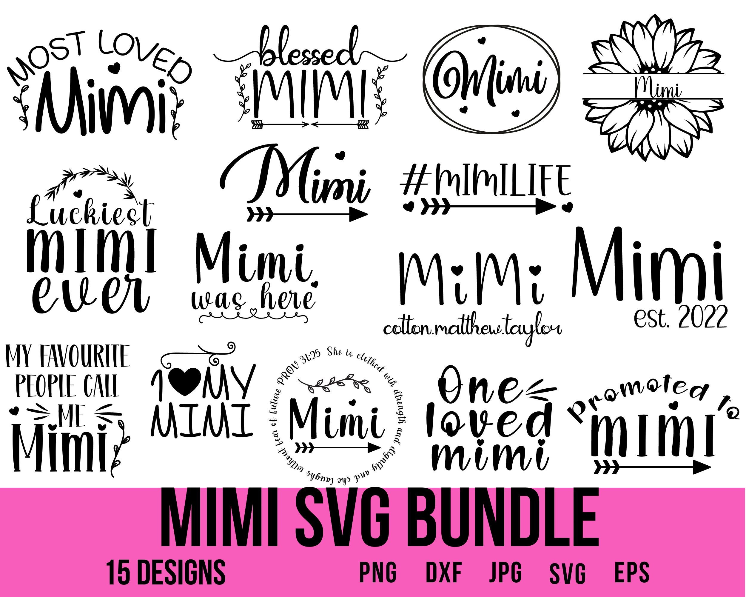 Mimi Svg Mimi Life Svg Blessed Mimi Svg Mimi Shirt Svg Etsy