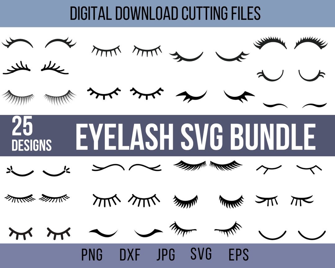 Eyelashes and Brows Svg, Girl Eyebrows Svg, Woman Eyelashes Svg ...