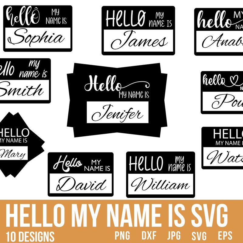 Hello My Name is Badge - Etsy