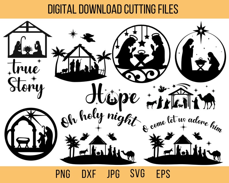 Nativity Svg Nativity Scene Svg Nativity Png Nativity - Etsy