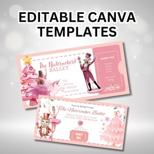 Editable Nutcracker Ticket Personalized Nutcracker Ballet Gift Ticket ...