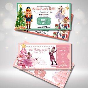 Editable Nutcracker Ticket Personalized Nutcracker Ballet Gift Ticket ...