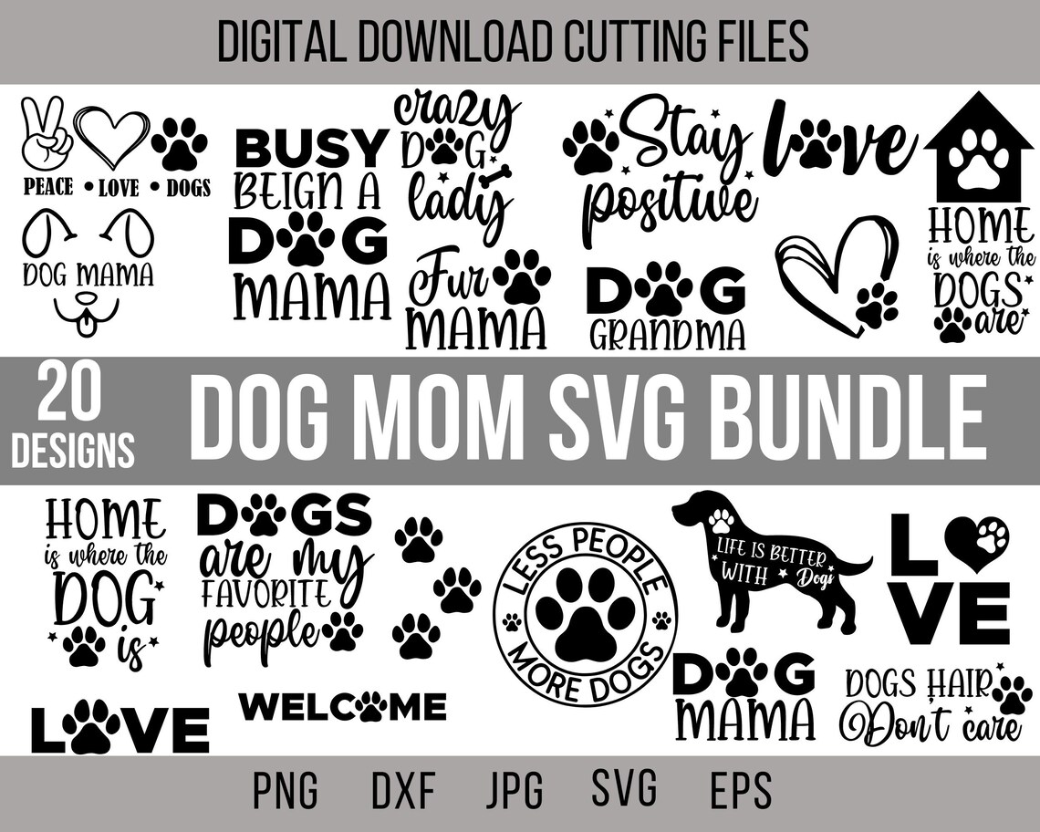Dog Mama Png and Svg Bundles: Show off Your Love for Your Fur - Etsy