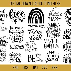 Elevate Your Mindset With Our Positive & Inspirational SVG Bundle ...
