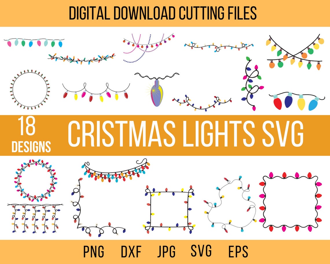 Christmas Lights Svg Christmas Light Svg Christmas Lights - Etsy