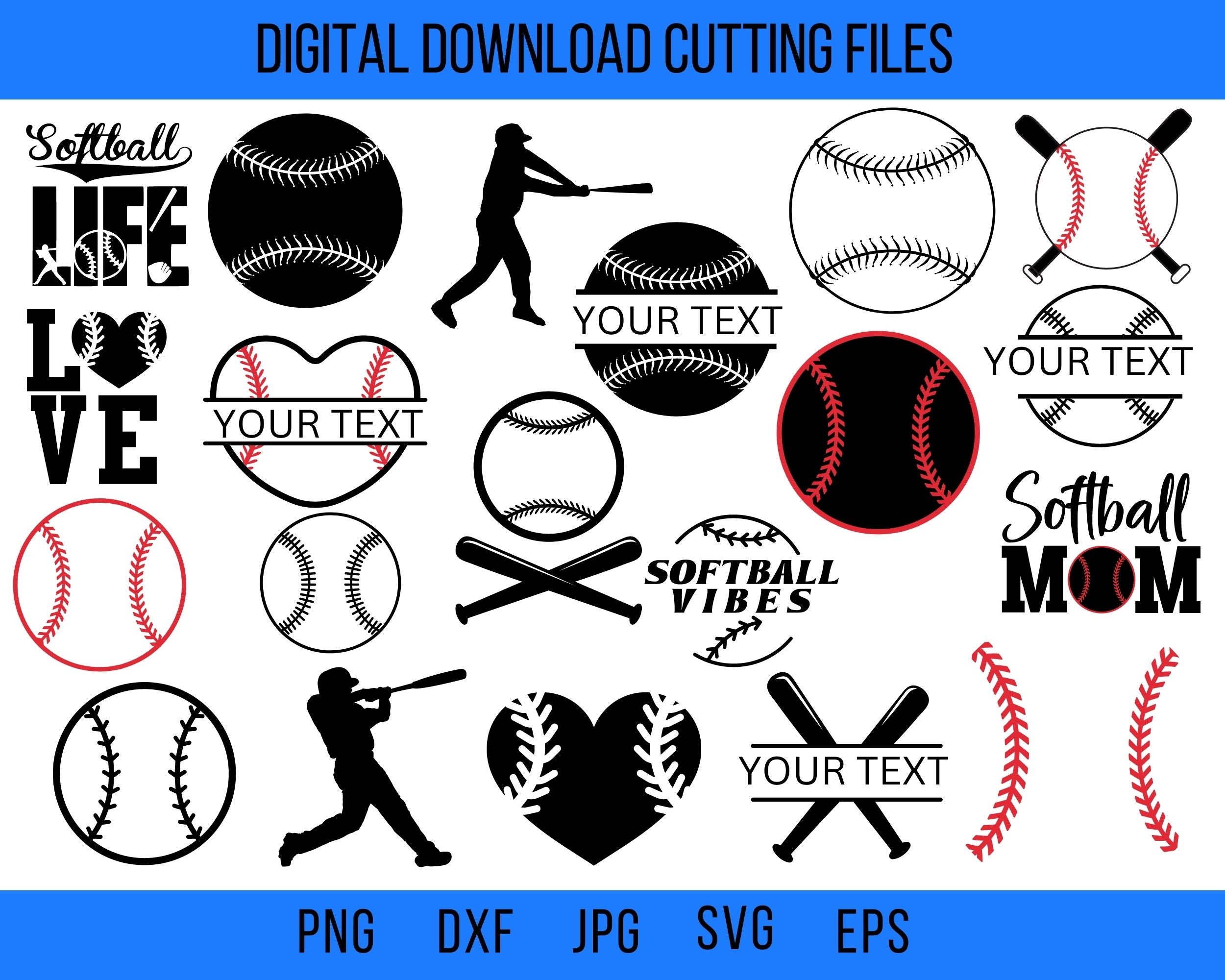 Softball SVG Bundle Baseball Png and Clipart for Sports - Etsy