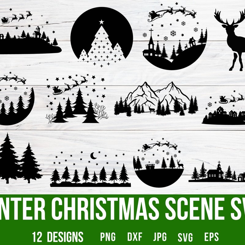 Winter Scene Svg - Etsy