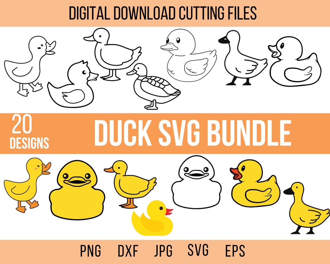 Duck Svg, Rubber Ducky Svg, Rubber Duck Svg, Duck Clipart, Duck Cut ...
