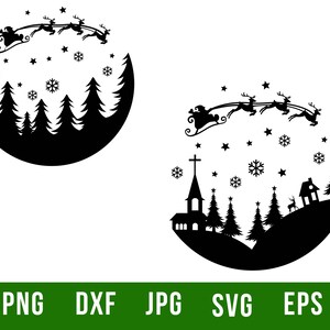 Winter Christmas Scene Svg, Winter Scene Svg, Winter Svg Scene ...