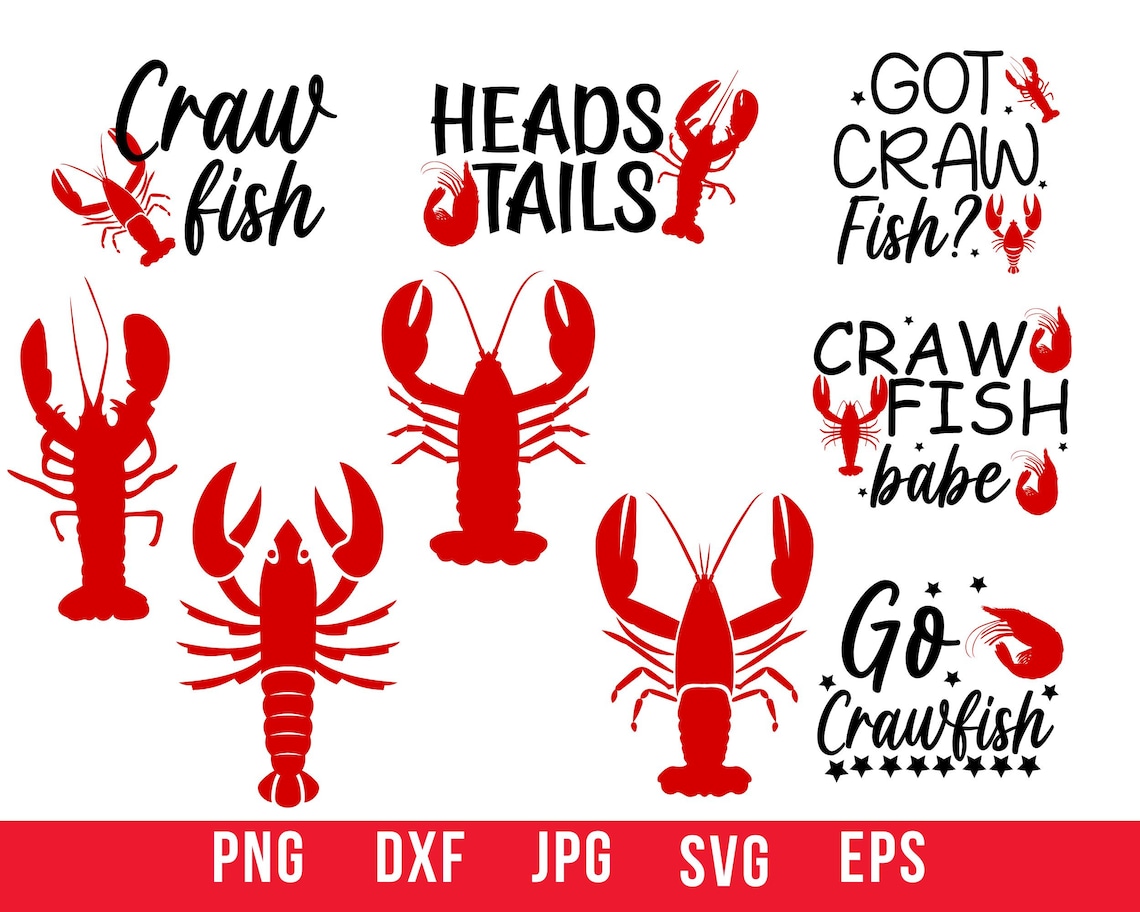 Crawfish Svg, Crawfish Png, Crab Svg, Seafood Svg, Cajun Svg, Crawfish ...
