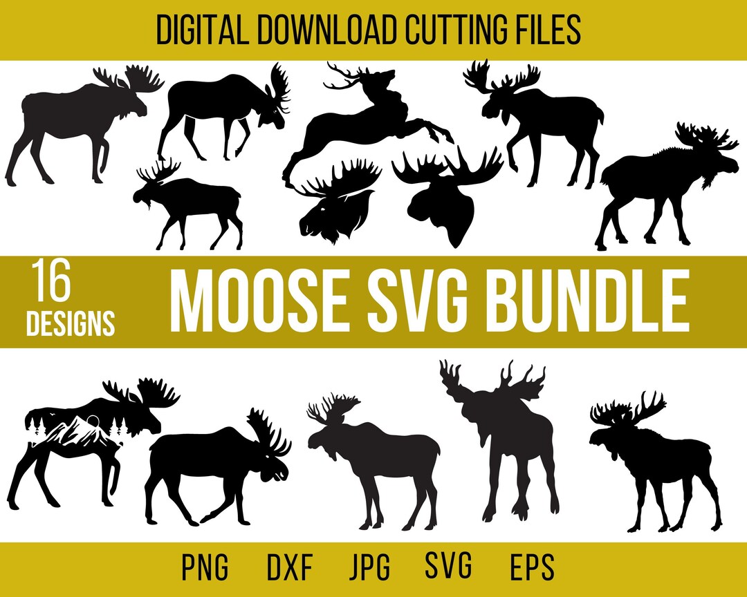 Christmas Moose SVG - Moose Png and Cut Files for Holiday Decor - Etsy