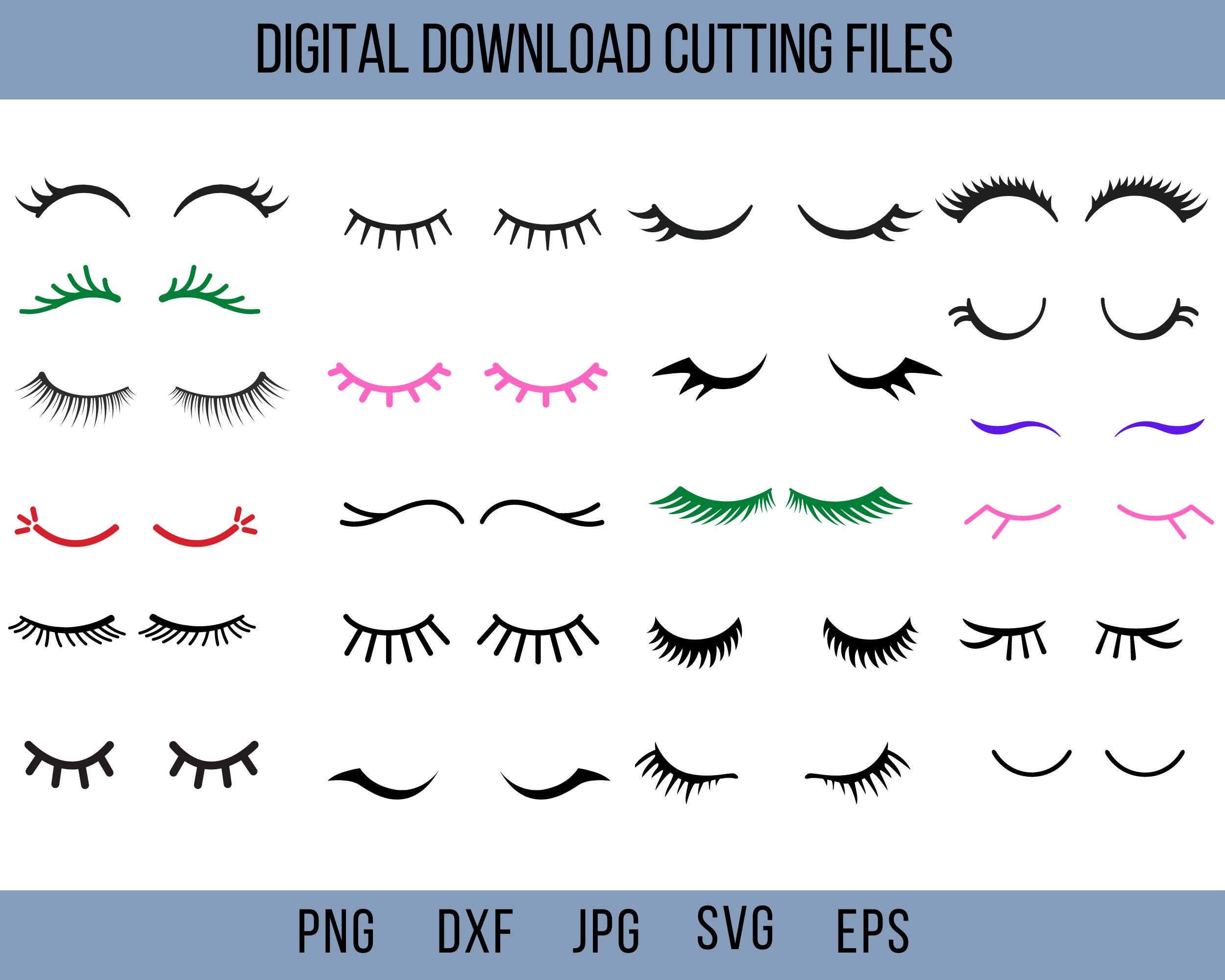 Eyelashes and Brows Svg, Girl Eyebrows Svg, Woman Eyelashes Svg ...