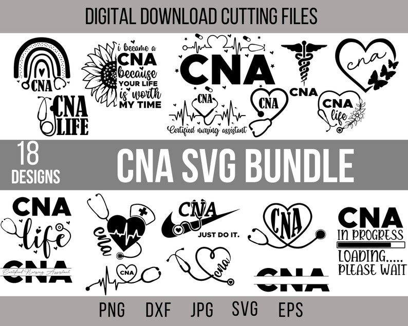 18 Cna Svg Bundle, Nurse Svg, Nursing Svg, Nurse Life Svg, Medical Svg ...
