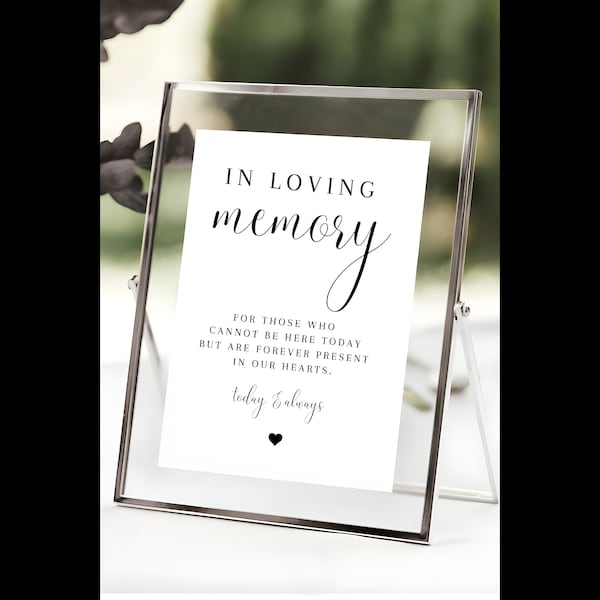 Memory Table Wedding Sign - Etsy