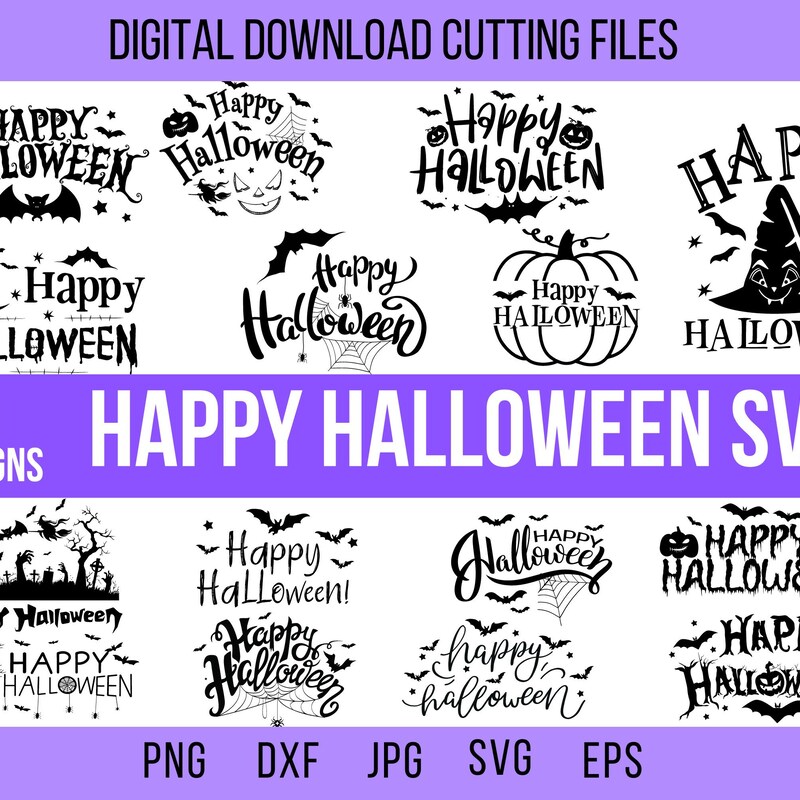 Happy Halloween Svg - Etsy