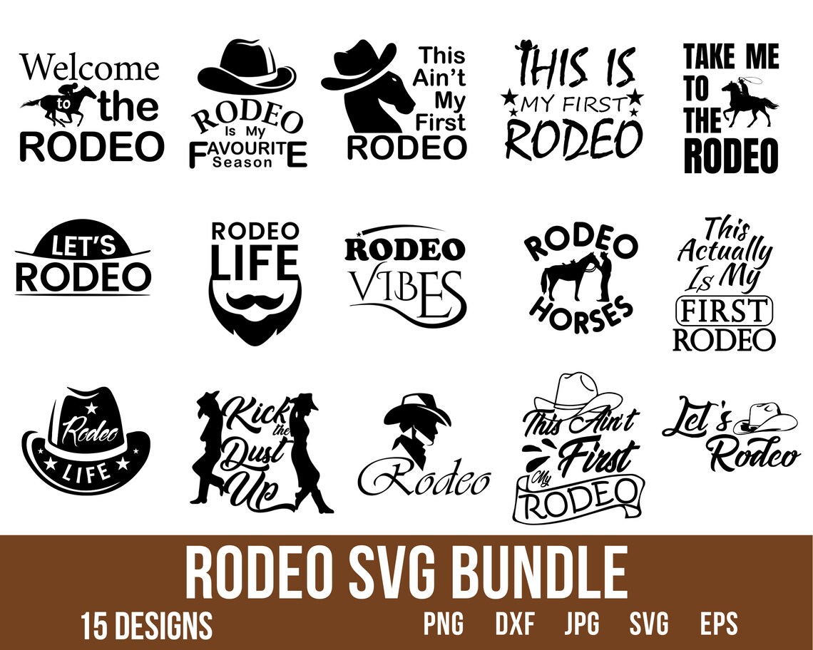 20 Rodeo Svg Bundle Barrel Racer Svg My First Rodeo Svg - Etsy