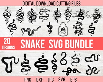 Snake SVG, Snake Svg Bundle, Snake Png, Snake Vector, Floral Snake Svg ...