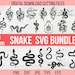 Snake SVG Bundle: Reptile Clipart, Celestial Silhouette (digital ...