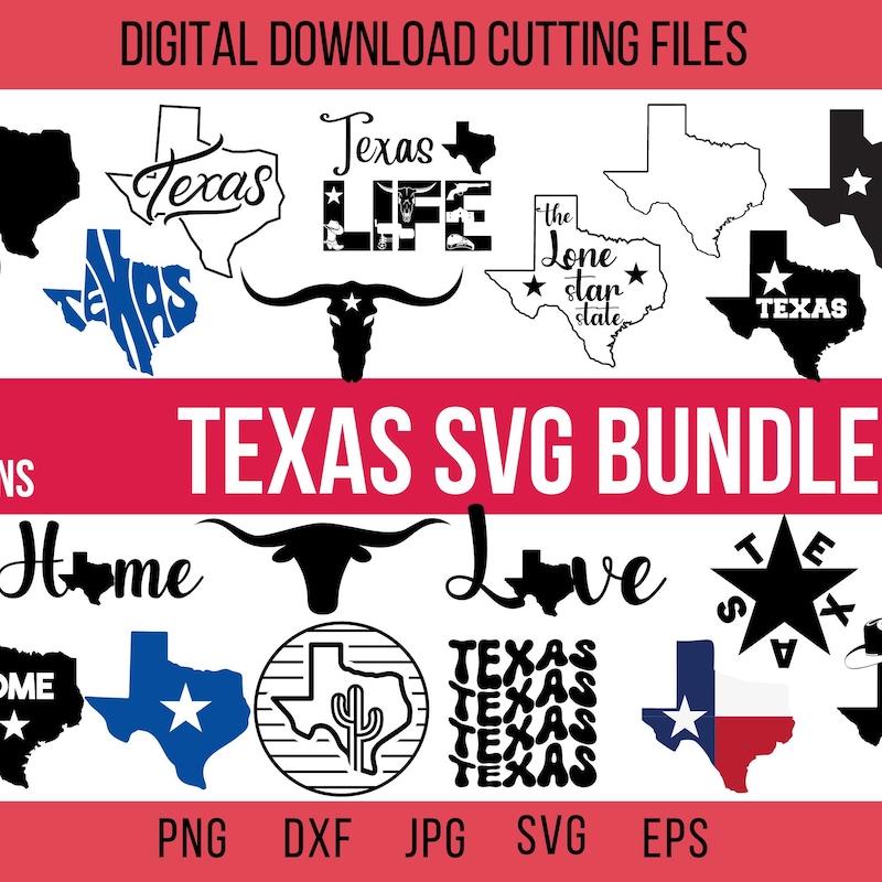 Texas Svg File - Etsy