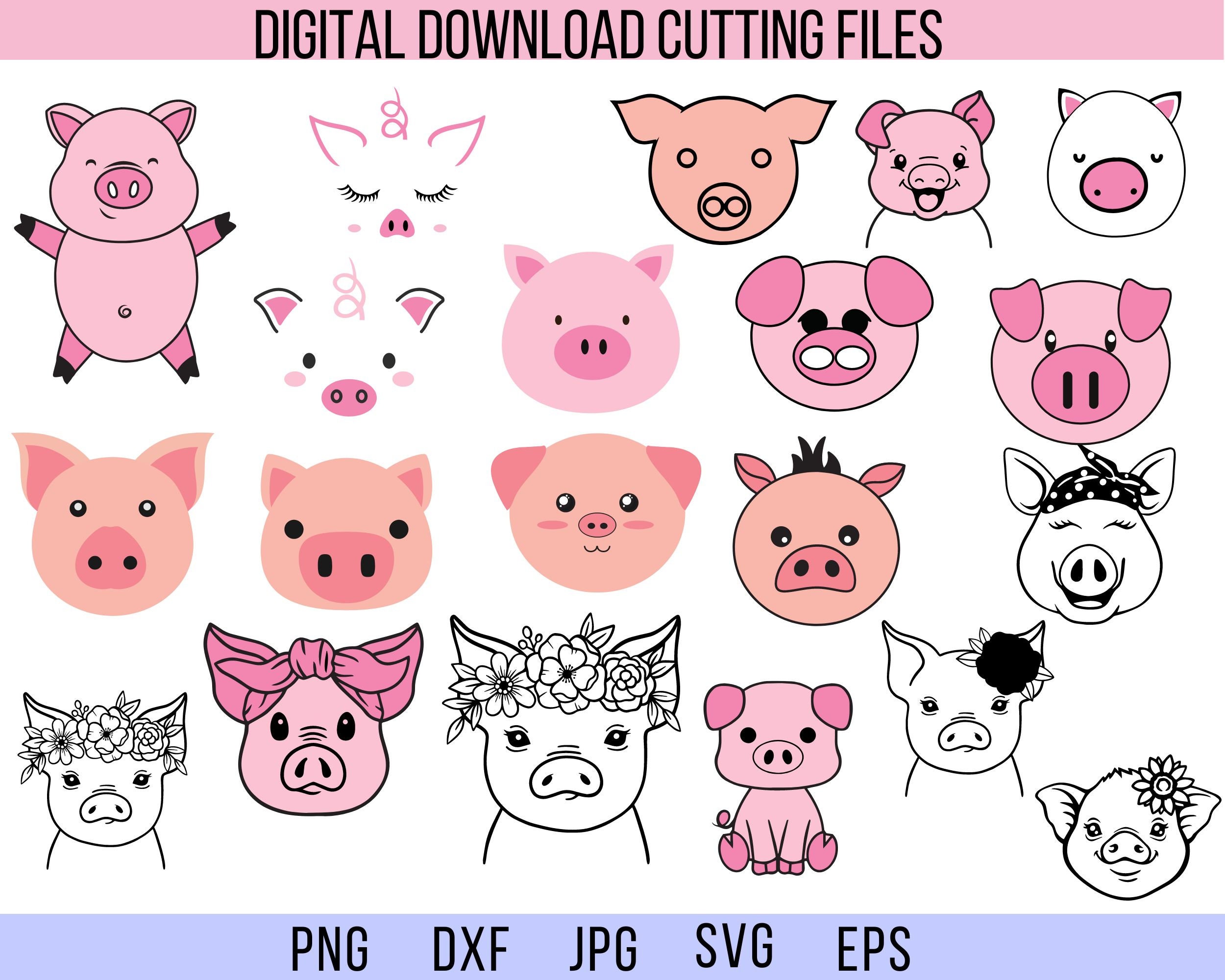 20 Pig Png Bundle Pig Svg Farm Animal Svg Show Pig Svg Pig - Etsy UK