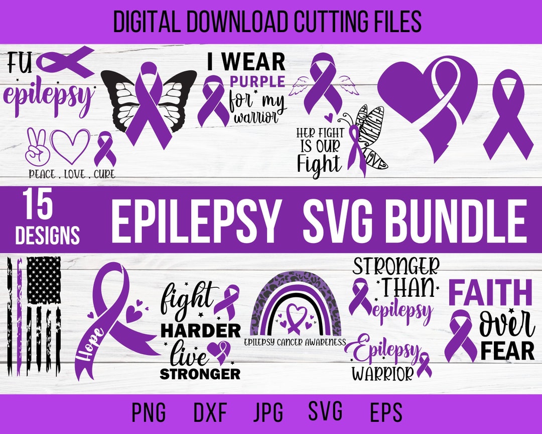 Bundle of Epilepsy Svg, Cancer Ribbon Svg, Ribbon Svg, Epilepsy ...