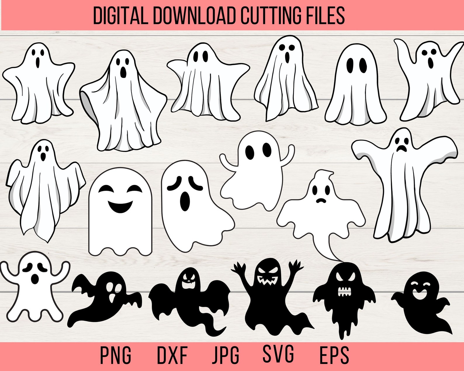Ghost Svg Ghost Face Svg Cute Ghost Svg Spooky Svg Spooky - Etsy