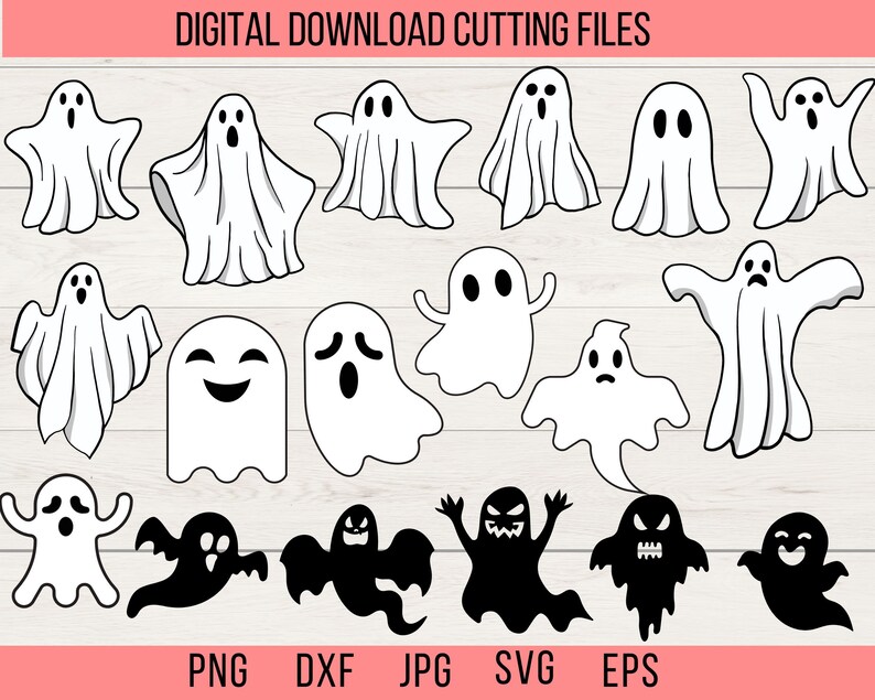 Ghost Svg Ghost Face Svg Cute Ghost Svg Spooky Svg Spooky - Etsy