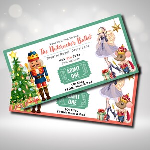 Editable Nutcracker Ticket Personalized Nutcracker Ballet Gift Ticket ...