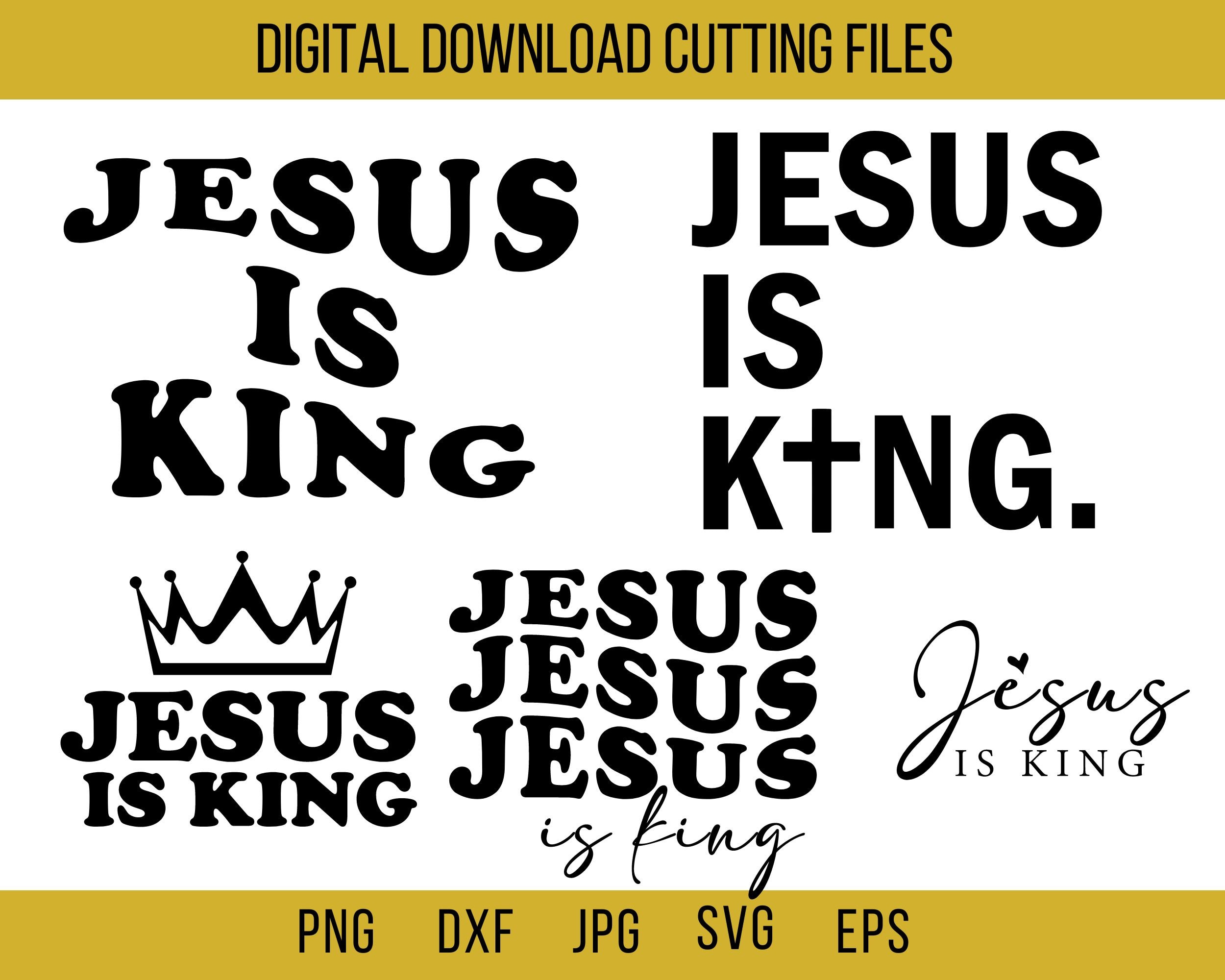 Paquete de Jesús es rey Svg Jesús Png Dios Svg Hijo de Dios - Etsy México