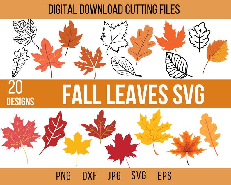 Fall Leaves Svg Leaves Svg Hello Fall Svg Fall Svg Files - Etsy