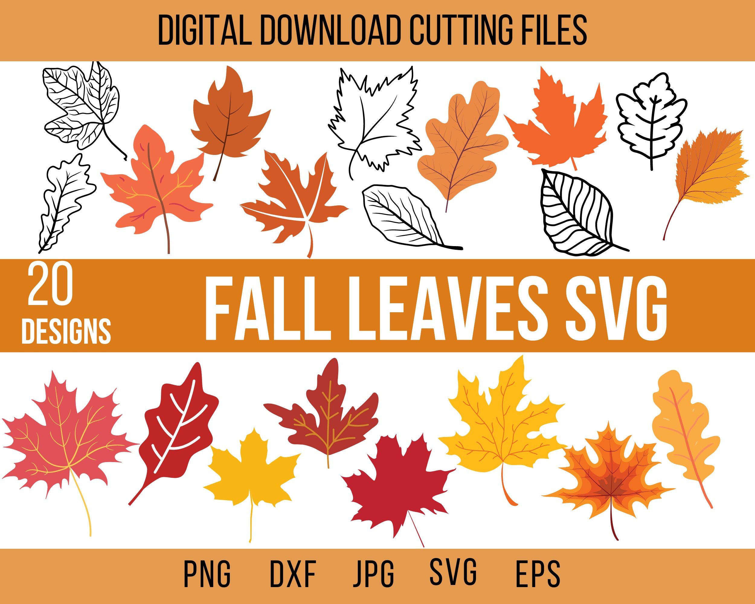 Fall Leaves Svg Leaves Svg Hello Fall Svg Fall Svg Files - Etsy