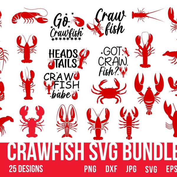 Crawfish Svg - Etsy