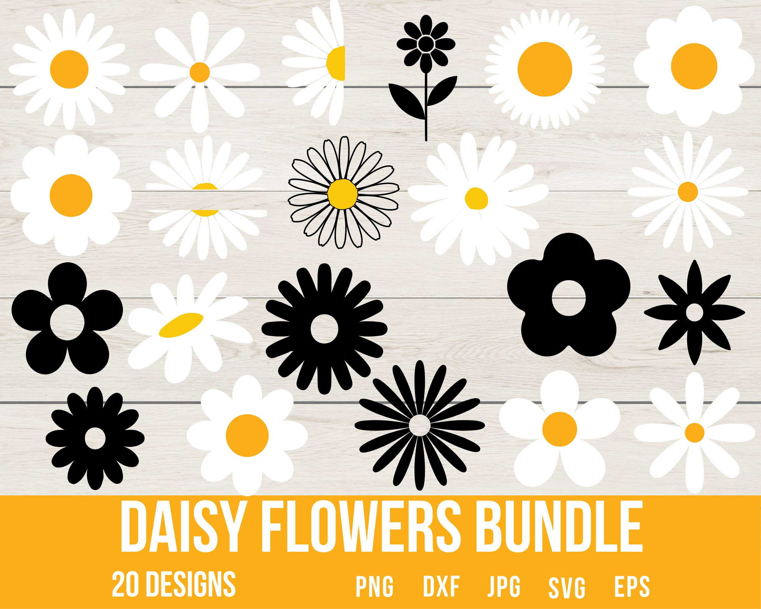 Daisy Svg Wildflower Svg Flower Clipart Daisy Png Daisy - Etsy