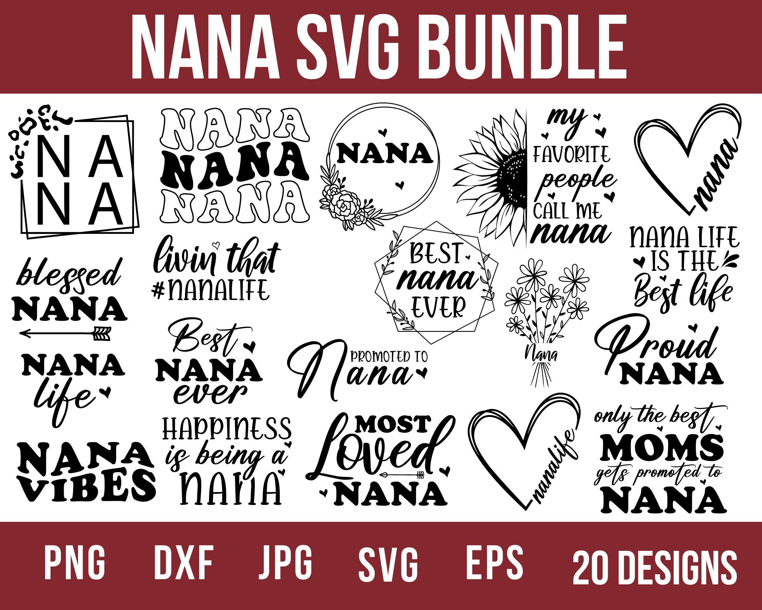 Nana Svg Bundle Nana Png Gift for Nana Blessed Grandma Svg - Etsy