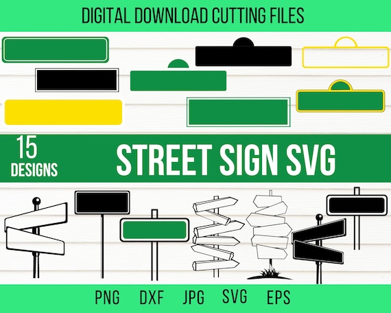Blank Green Street Sign Template