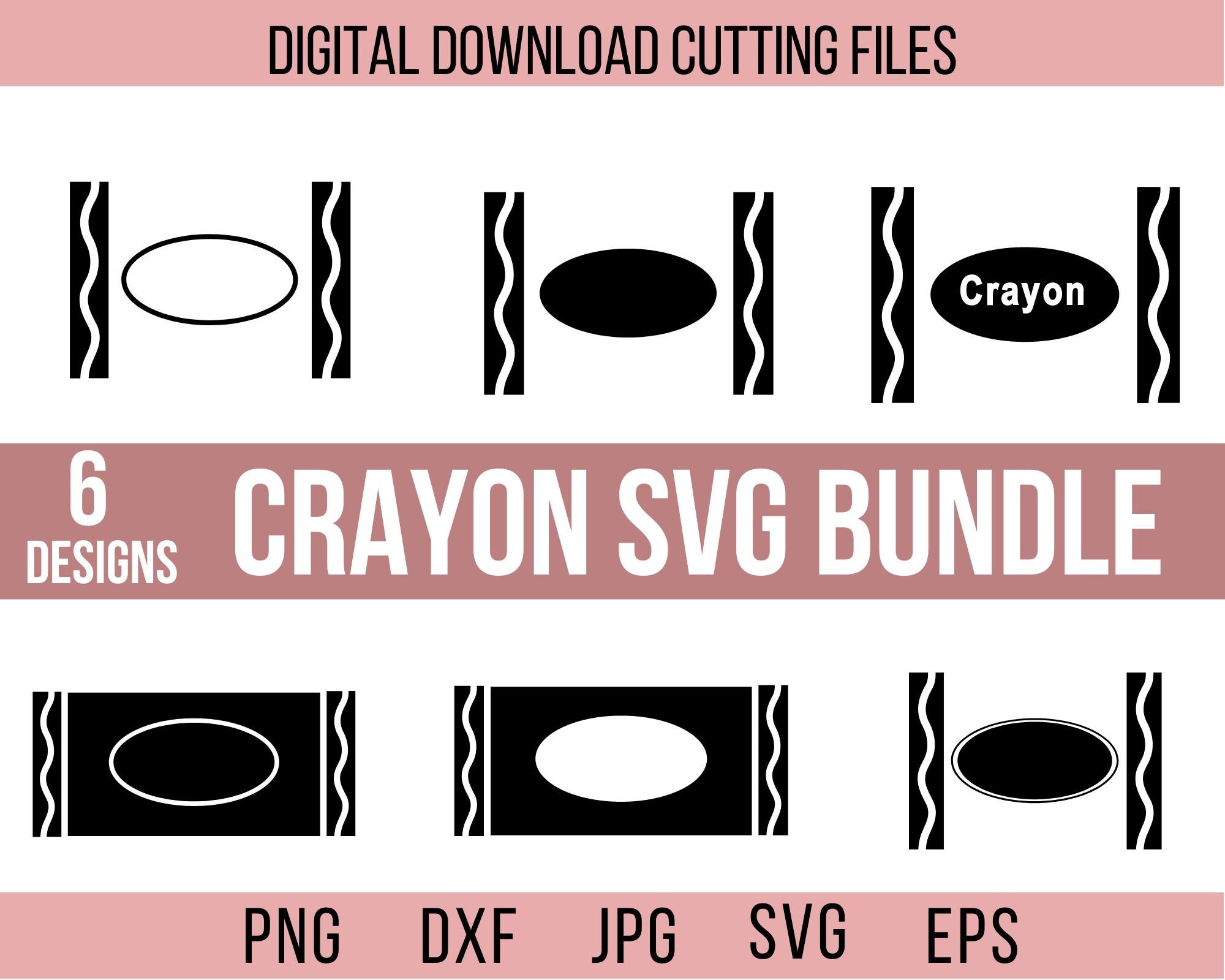 Crayon SVG Bundle: Teacher Monogram, Pen Wrap (digital Download) - Etsy