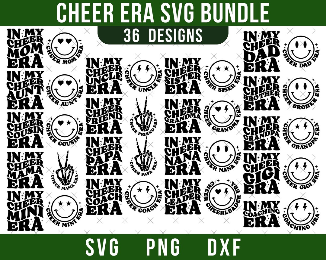 Cheer Era SVG Bundle, Cheer Mom Svg, Cheer Dad Svg, Cheer Sister Svg ...